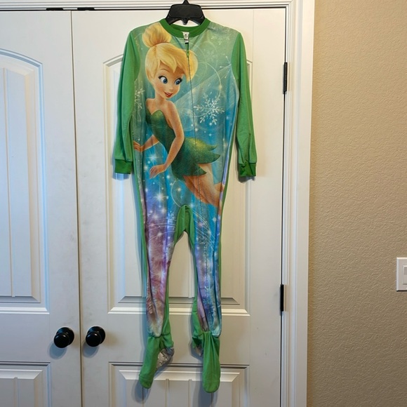 Disney | Pajamas | Disney Fairies Tinkerbell Footed Pajamas Onesie ...